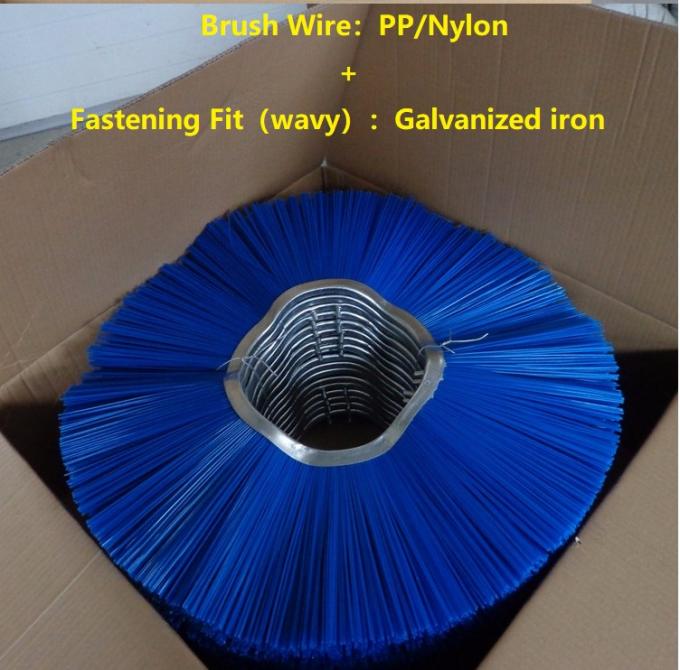 300mm OD Plastic Core Convoluted Wafer Brushes สำหรับเครื่องกวาดพื้น